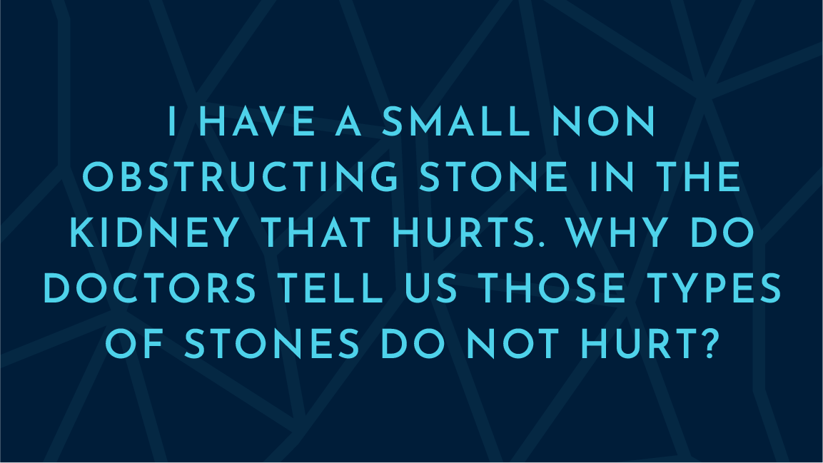 Non-obstructing Stones - Kidney Stone Collaborative